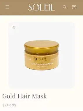 soleil | Hair | Soleil 24k Gold Hair Mask Gold | Poshmark